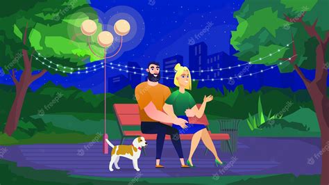 Premium Vector Park Concept With People Scene In The Background