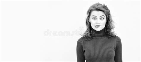 Shocked Red Haired Woman Surprised Redhead Woman On Yellow Background Stock Image Image Of