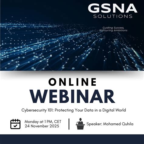 Cybersecurity Webinar Dataprotection Onlinesafety Gsna Solutions
