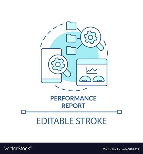 Performance Report Turquoise Concept Icon Vector Image