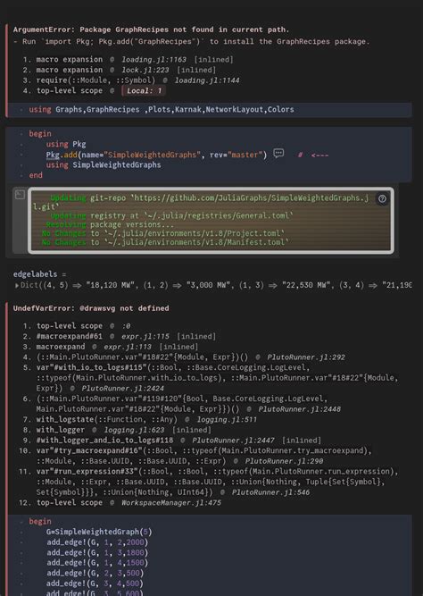 Graphjl Error In Astar Function General Usage Julia Programming Language