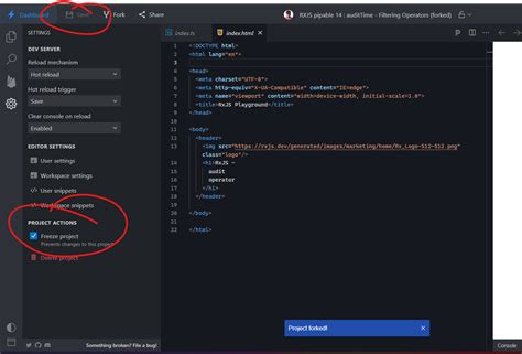 Once We Freze The Project And Fork It Project Shows As Freezed But It Works As Inversly