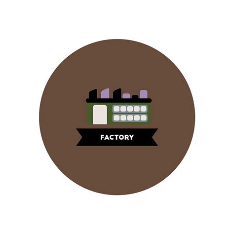 컬러 서클 건물 공장 벡터에 세련 된 아이콘 Eps Ai Uidownload