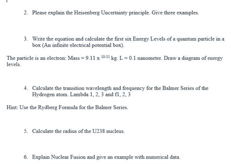 Solved What Can You Now Say Regarding The Quantum Waves For
