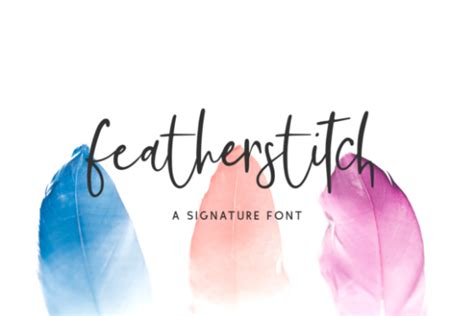 featherstitch script font font canyon