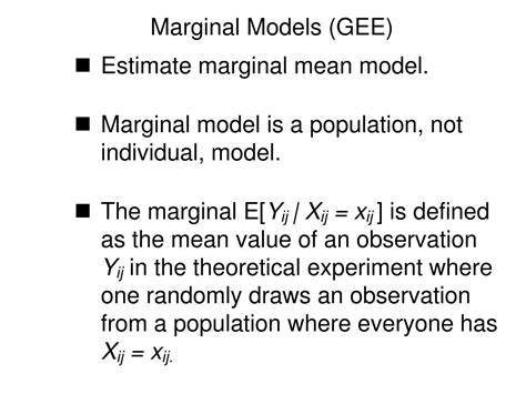 Ppt Chapter 5 Approaches To Repeated Measures Chapter 6 Marginal Gee Models Powerpoint