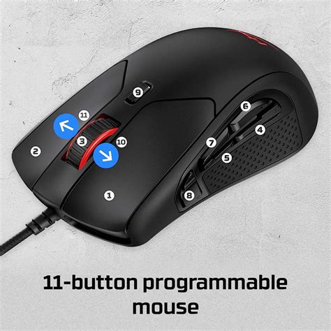 Hyperx Pulsefire Raid Ergonomic 11 Button Programmable Rgb Gaming Mouse Gadcet Uk Hyperx Pulsefire Raid Ergonomic 11 Button Programmable Rgb Gaming Mouse Gadcet Uk
