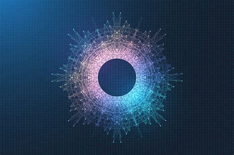 양자 컴퓨터 혁신 기술 개념 구 폭발 배경입니다 딥 러닝 인공 지능 빅데이터 알고리즘 시각화 양자 폭발 벡터 일러스트레이션 인공지능에 대한 스톡 벡터 아트 및 기타 이미지