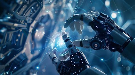 Man Using Tools Ai Technology Smart Robot Science And Artificial