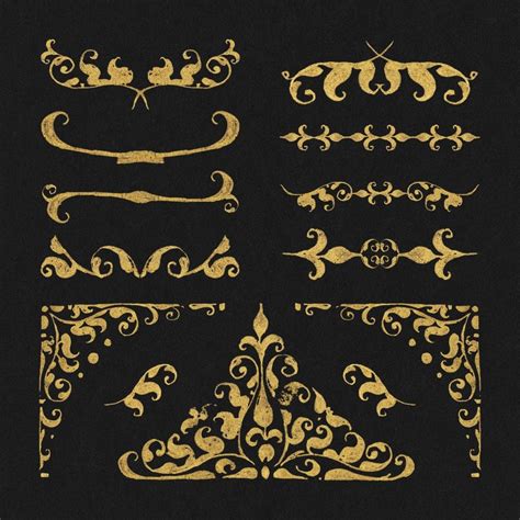 Gold Vintage Victorian Divider Set Premium Photo Rawpixel