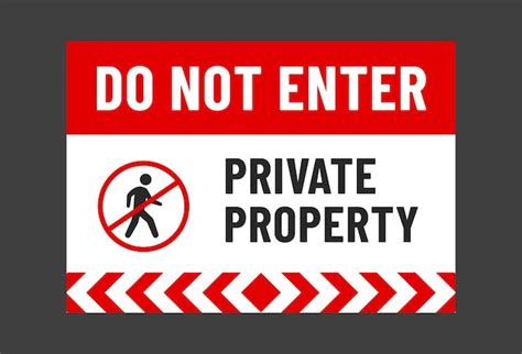 premium vector private property do not enter print ready sign vector