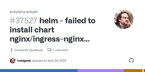 Helm Failed To Install Chart Nginxingress Nginx 4100 · Airbytehq
