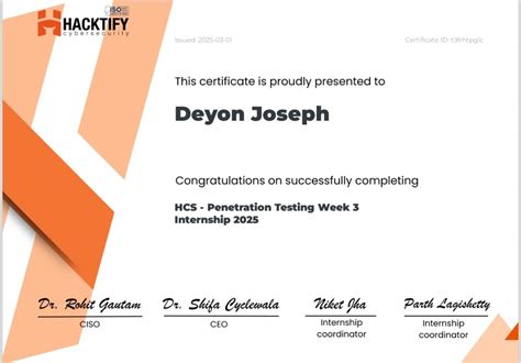 Cybersecurity Pentesting Hacktify Csrf Cors Ethicalhacking… Deyon Joseph