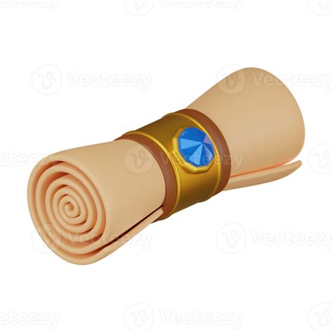 Vintage Papyrus Scroll 3d Render 47706379 Png