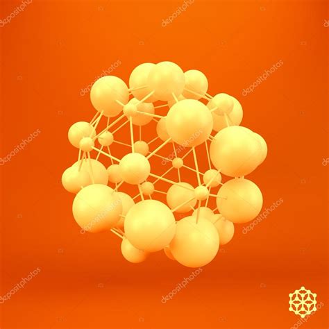 3d Molecule Structure Background Graphic Design Stock Vector Image By