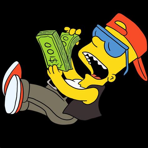Bart Simpson Counting Cash Simpsons Drawings Bart Bart Simpson