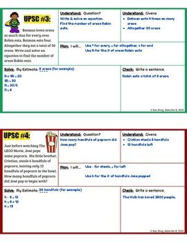 DIGITAL UPSC Graphic Organizer For Solving Word Problems By EatPraySolveforX