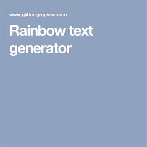 Rainbow Text Generator Text Generator Glitter Graphics Face Pictures