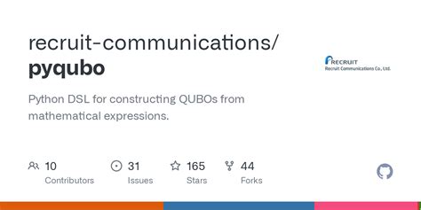 GitHub Recruit Communications Pyqubo Python DSL For Constructing