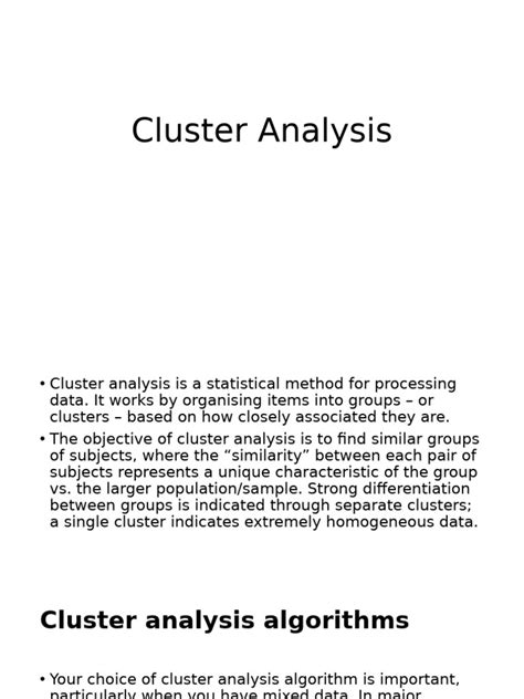 Cluster Analysis Pdf Cluster Analysis Applied Mathematics