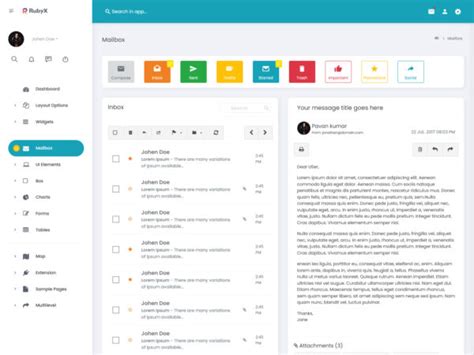 dashboard admin templates with ui framework ruby