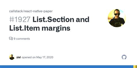 List Section And List Item Margins Issue Callstack React Native Paper GitHub