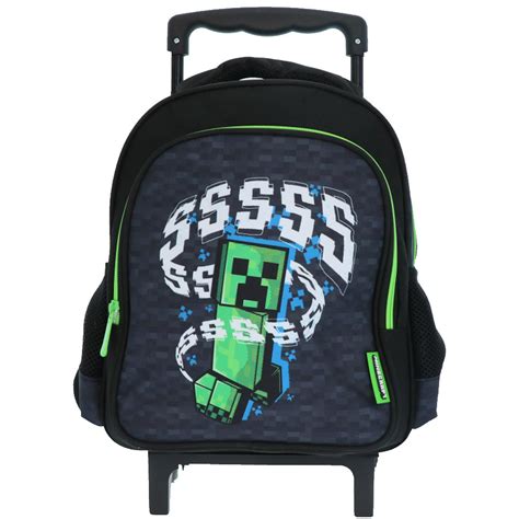 Rolling Backpack Minecraft Creeper 30 Cm Kindergarten