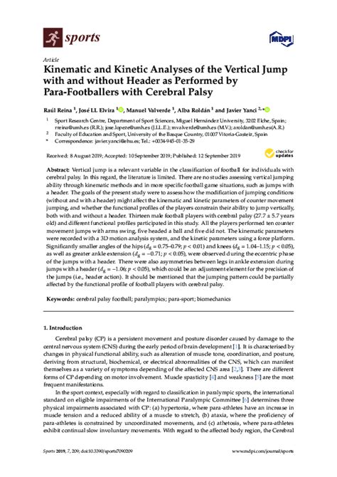 Pdf Kinematic And Kinetic Analyses Of The Vertical Jump With And Without Header As Performed