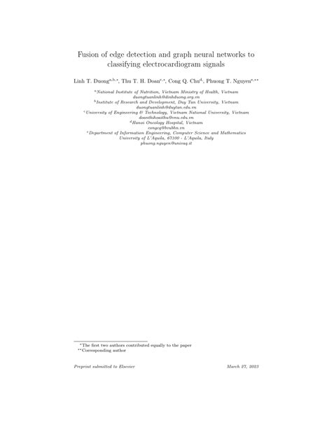 Pdf Fusion Of Edge Detection And Graph Neural Networks To Classifying Electrocardiogram Signals