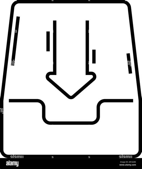 Document Case Line Icon Concept Sign Outline Vector Illustration Linear Symbol Stock Vector