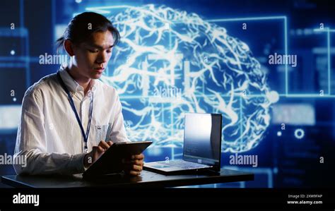 Skilled Professional Developing Artificial Intelligence Neural Networks Architecture Inspired By