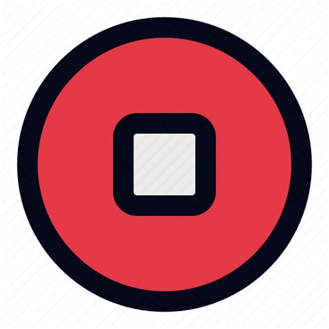 Stop Square Circle Music Player Video Button Icon Download On