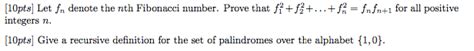 solved a let fn denote the nth fibonacci number prove that