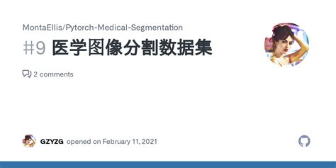 医学图像分割数据集 Issue MontaEllis Pytorch Medical Segmentation GitHub