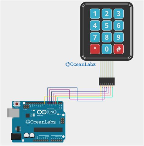Interface 4×4 And 4×3 Membrane Keypad With Arduino Oceanlabz