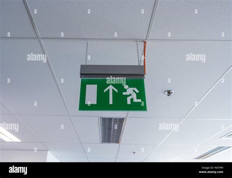 Green Exit Sign Stock Photo Alamy