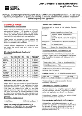 Fillable Online Britishcouncil Org CIMA Application Form British Council Britishcouncil