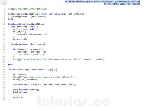 Poo Ciclo While Objective C Cantidad De Cifras De Un Numero