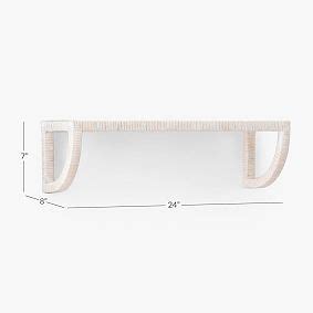 Whitewash Coastal Rattan Shelf Pottery Barn Teen