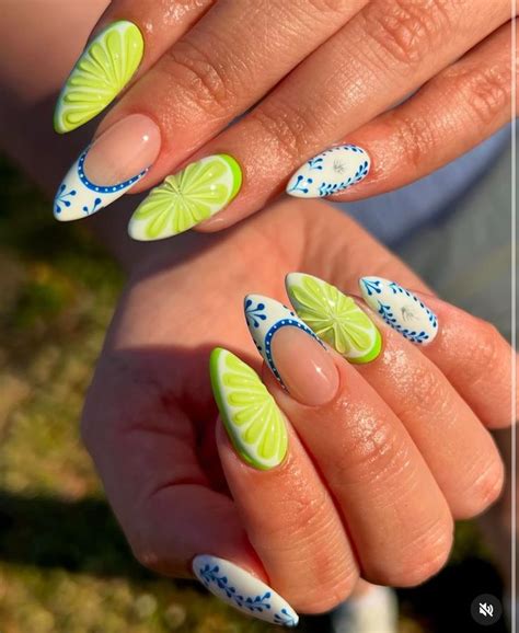 Margarita Inspired Nails Margarita Nails Design