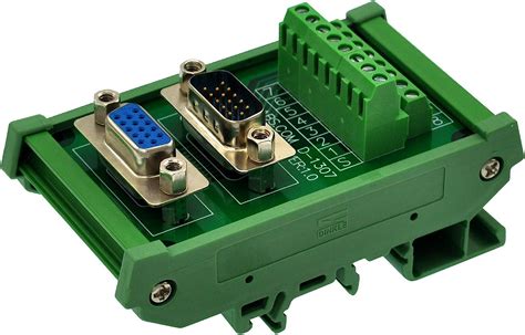 CZH LABS DIN Rail Mount DSUB DB15HD Male Female Header Interface Module D SUB Breakout Board