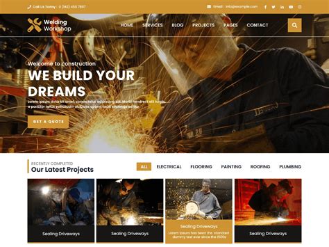 Welding Workshop Wordpress Theme Create A Professional Website For Welding Businesses