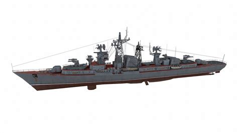 3d Model Kashin Class Destroyer Vr Ar Low Poly Cgtrader
