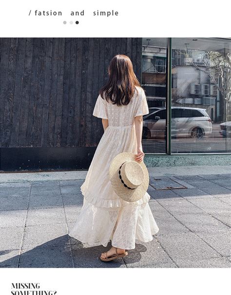 프릴 프렌치 레이스 롱원피스