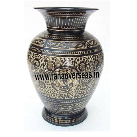 Brass Nakkashi Work Home Decorative Flower Vases Rana Overseas Manufacturer Exporter Rana