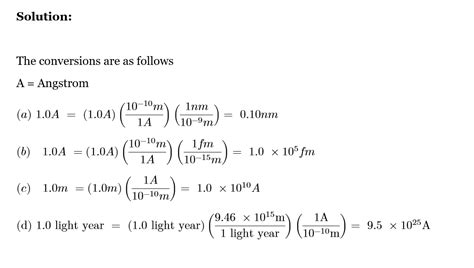 59 An Angstrom Symbol A Is A Unit Of Length Defined As 10 10 M Which Is On The Order Of
