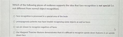Solved Which Of The Following Pieces Of Evidence Supports