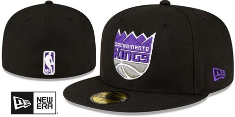 Sacramento Kings Nba Team Basic Black Fitted Hat By New Era