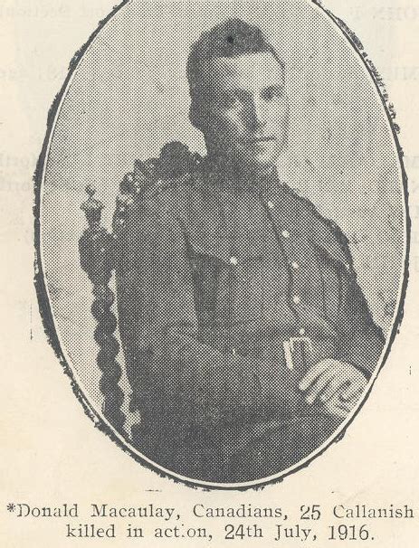 Lewismen Lost In The Great War Donald Macaulay 25 Callanish