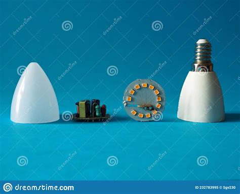 Led Bulb Components Electronics Component Recycling Stock Image Image Of Efficient
